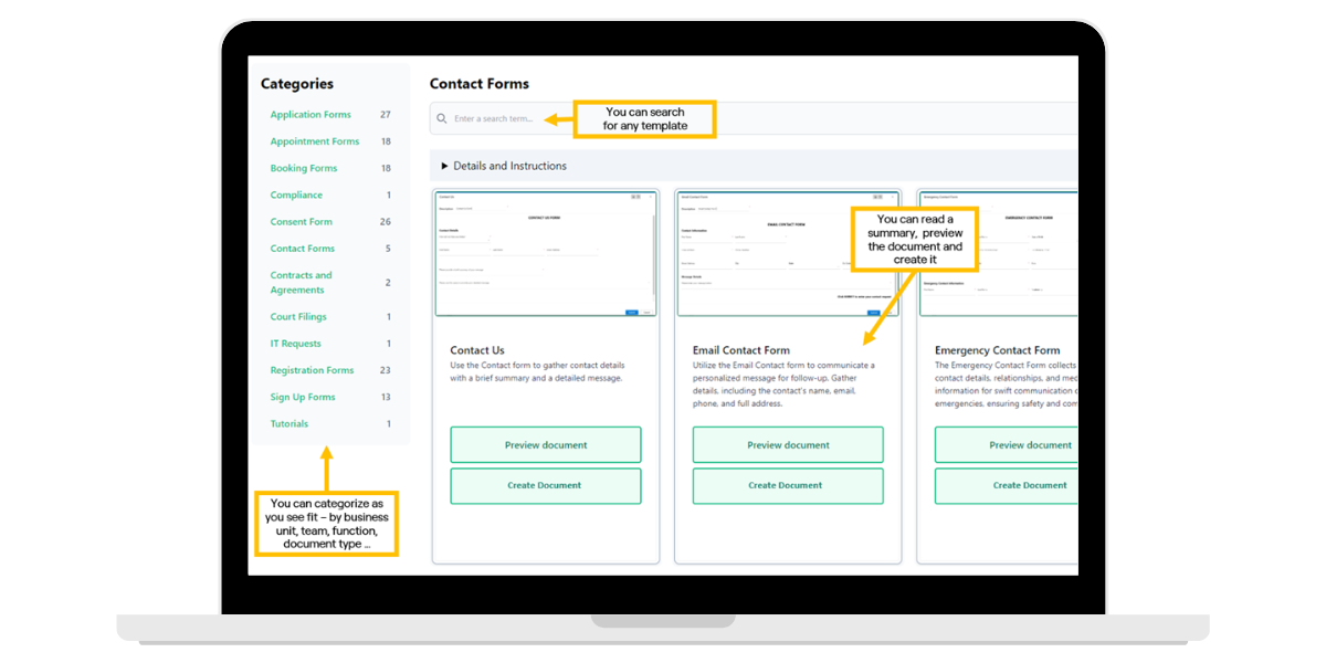 Template Library - Kim Document